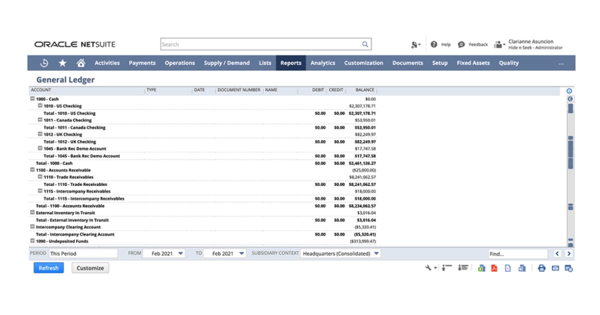 General Ledger Software | NetSuite